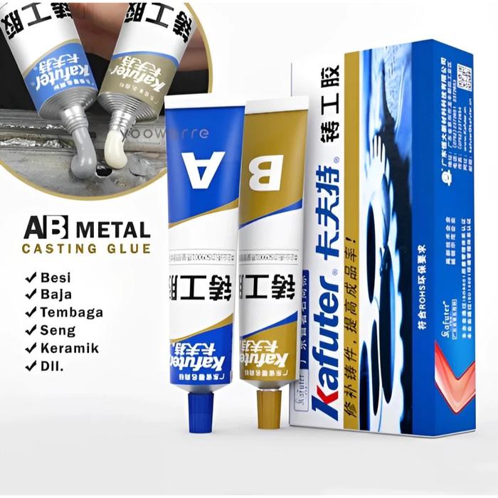 Promo Kafuter Lem Besi Super Kuat Tahan Panas AB Epoxy 20 Gram Ideal ...