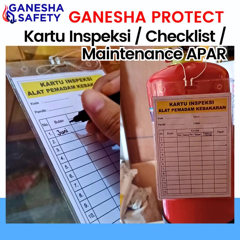 Checklist APAR/ Kartu Inspeksi/ Kartu Maintenance (Indoor)+ Cover ...