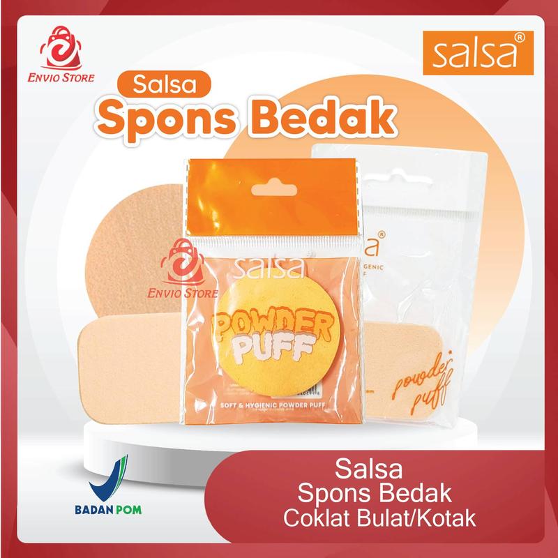 ENVIO - SALSA Spons Bedak Coklat Bulat / Persegi- Powder Puff - Shop ...