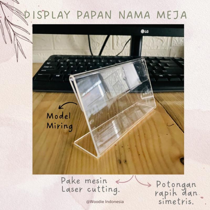 Display Papan Nama Meja Id Card Akrilik Stand Nama Meja Panitia - Shop ...