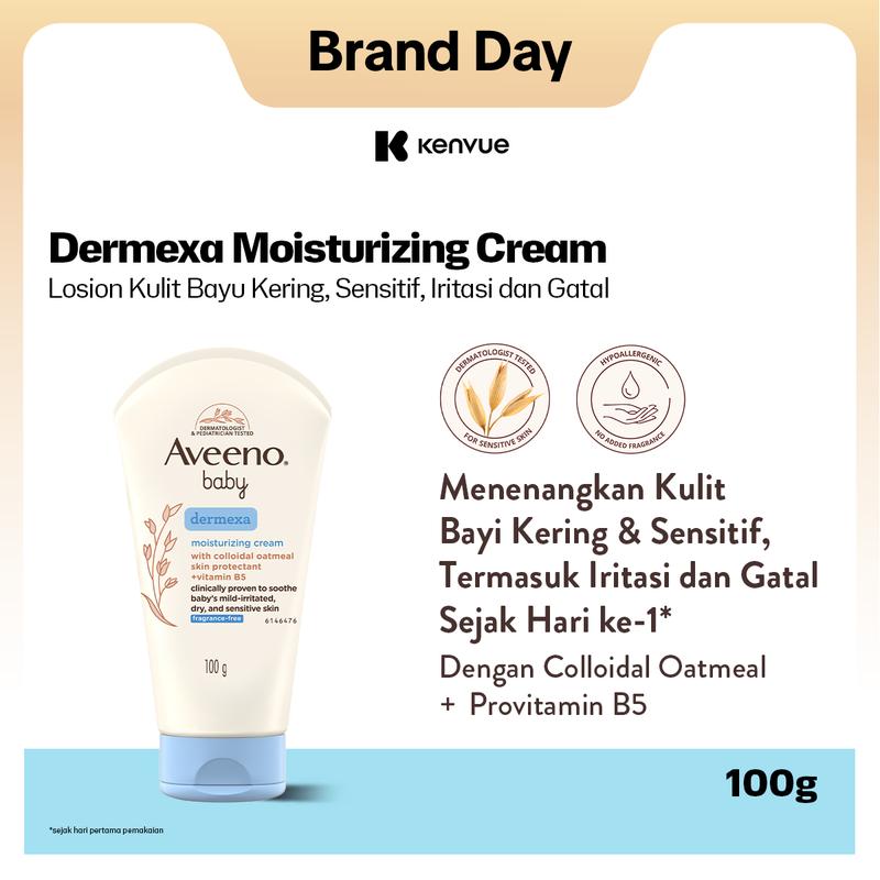 AVEENO Baby Dermexa Cream 100g - Krim Pelembap Kulit Bayi Sensitif ...
