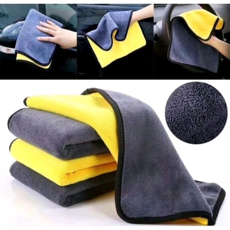 Kain Lap Mobil Hitam Kuning Microfiber Whipe cloth Lap Body Motor ...