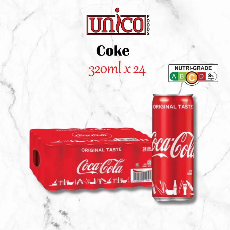 [UNICOFOODS] Coke | 320ML X 24 - TikTok Shop Singapore