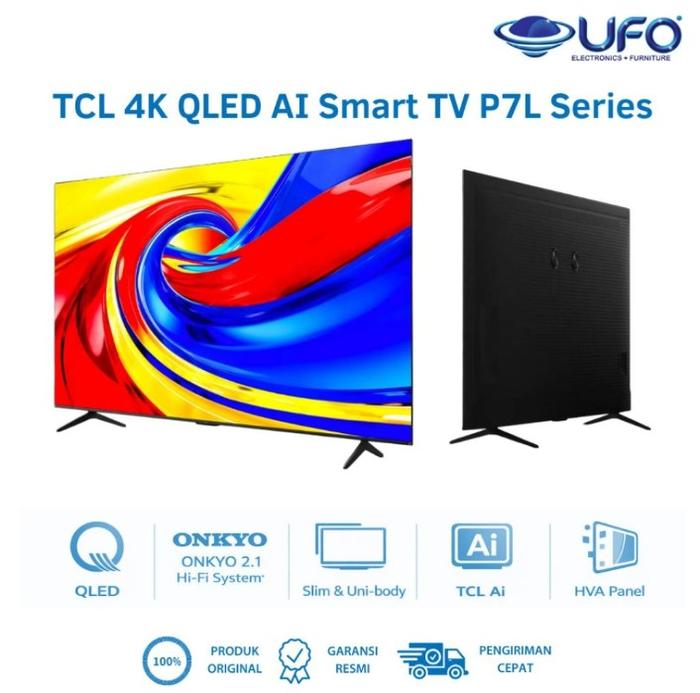 Jual TCL 43P7L 50P7L 55P7L 65P7L Smart AI QLED Google TV 4K UHD Dolby ...