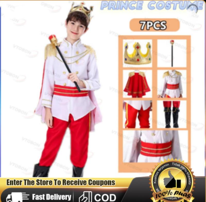 Prince Costume For Kids Boy King Costume For Boys Christmas Halloween ...