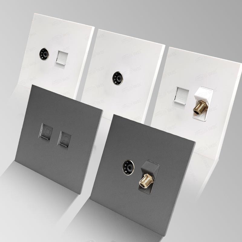 Gigabit socket panel collection! 86-type cable TV jack network cable ...