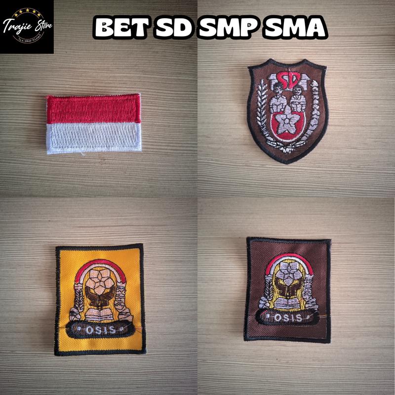 Bet / Badge / Atribut SD SMP SMA Bendera Merah Putih Bordir Ecer - Shop ...