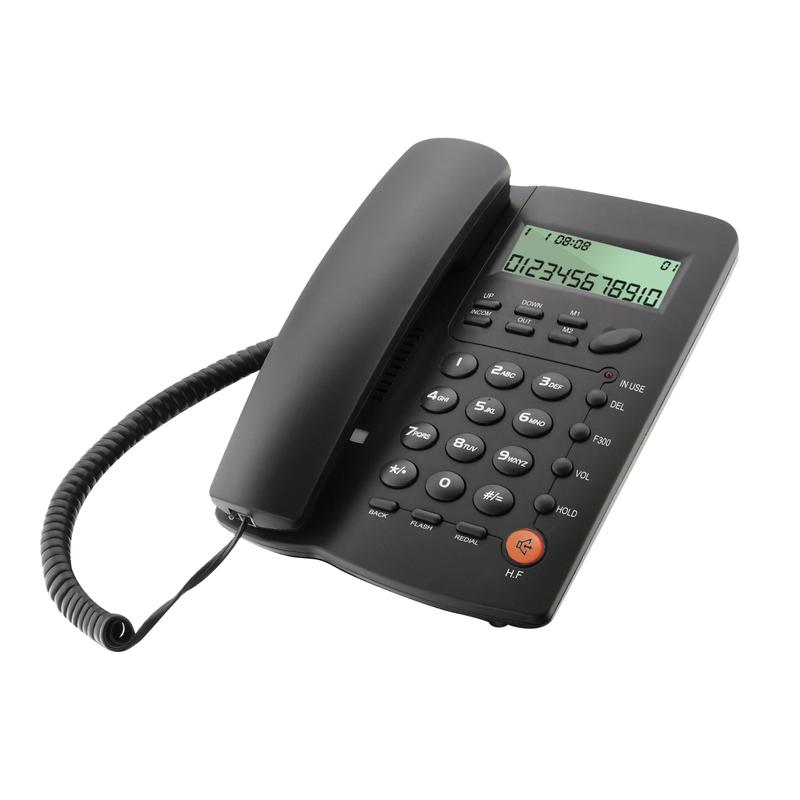 Telefon Desktop Asas Berwayar, Reka Bentuk Mudah, ID Pemanggil ...