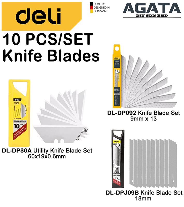 DELI 10pcs/set Knife Blade Set 9mm/ 18mm/ Utility Knife Blad - TikTok ...