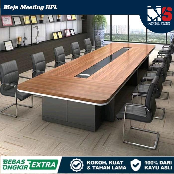 Jual Meja Meeting 480 × 150 cm - Meja Meeting HPL Besar - Meja Meeting ...