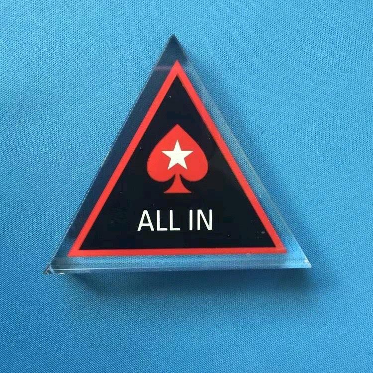 POKER CHIP All In Button Acrylic Poker Texas Holdem dealer brand ...