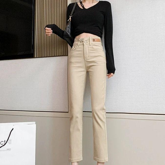 Ladies' Strechable Jeans fit pants Korean style Denim Skinny - TikTok Shop Philippines