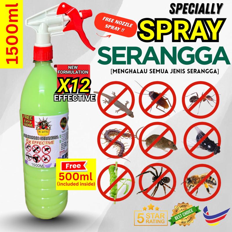 FREE 500ML (1500ML) Insect Repellent Spray Cicak Lizard Lipas - TikTok ...