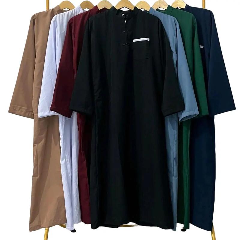 JUBAH PRIA HITAM MUSLIM PAKAIAN IBADAH SHOLAT DAKWAH Panjang - Shop ...