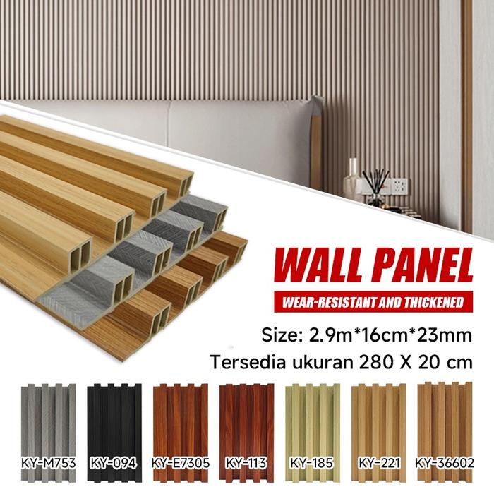Promo 10PCS/SET 2.9m*16cm*23mm Wood Panel 3D WPC Wallpanel Dekorasi ...