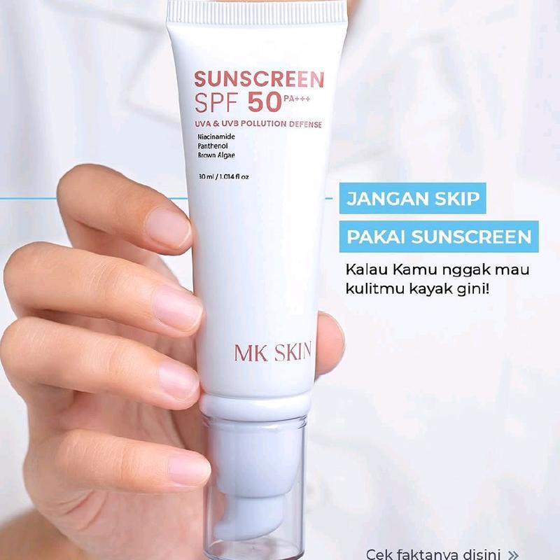 MK Skin Suncreen SPF 50 PA+++ Perawatan Wajah Mencerahkan ...