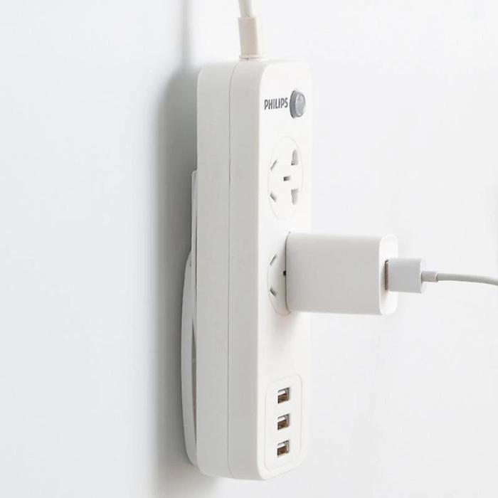 Wall Mount Rak Gantung Stop Kontak Tempel Gantungan Kabel Power Strip ...