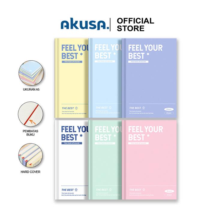 Promo AKUSA Hard Cover Book A5 100 Lembar Buku Catatan Jurnal Notebook ...