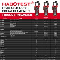 Promo 【DISKON 50%,STOK MENIPIS!】HABOTEST HT207 Series Digital Clamp ...