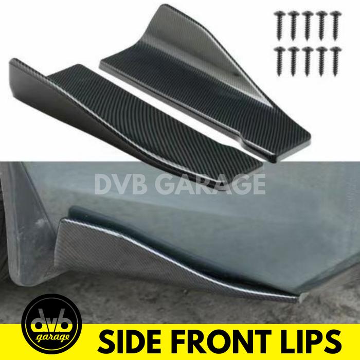 Jual SIDE FRONT LIPS CARBON UNIVERSAL - ADD ON BUMPER DEPAN WINGLET ...