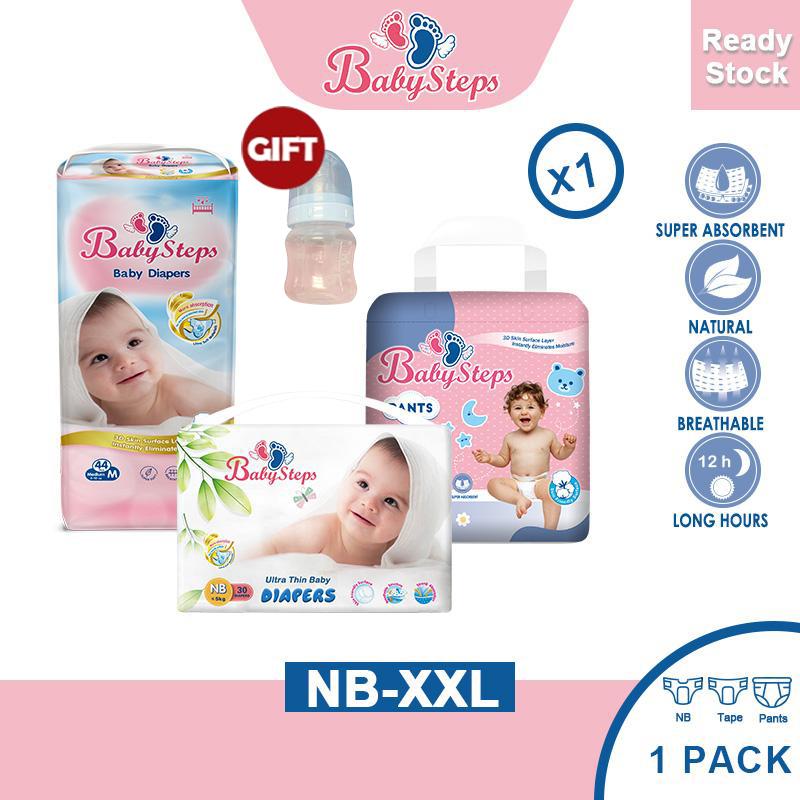 BABY STEPS Diapers 1 Pack Keperluan Baby Soft Breathable Bab - TikTok ...