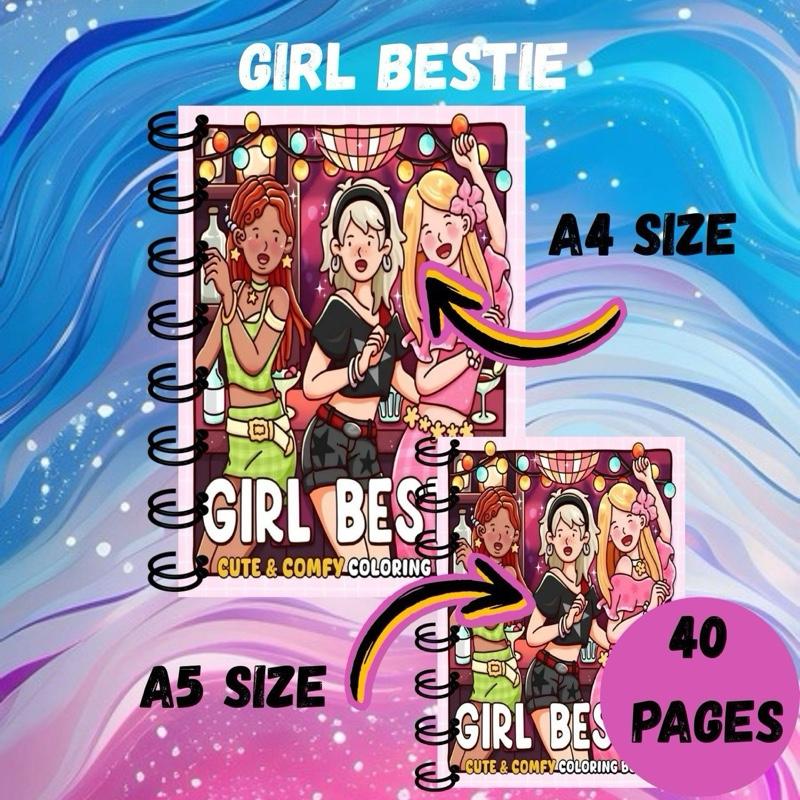 GIRL BESTIE COLORING 40 PAGES RANDOM | KERTAS MELUKIS MEWARN - TikTok ...