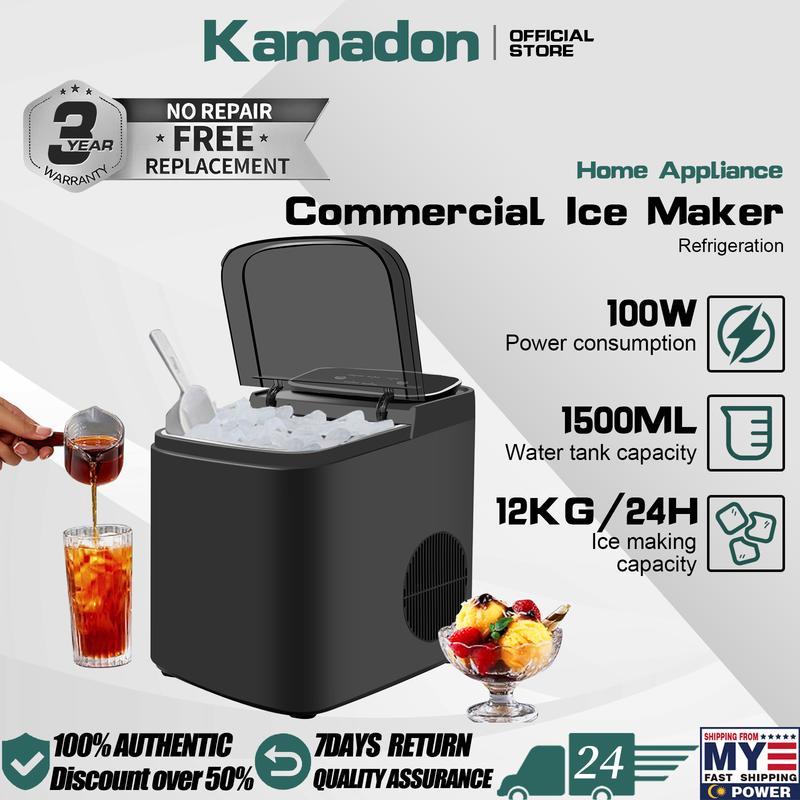 Kamadon Mesin Pembuat Ais 100W Pembuat Ais Elektrik Rumah Mini - TikTok ...
