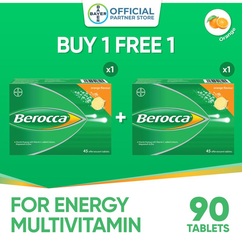 Berocca Orange Effervescent Tablets Multivitamin (2 packs x 45 - TikTok ...
