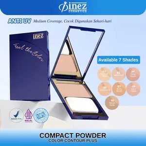 Inez Refill Compact Powder Color Contour Plus - Bedak Wajah Halal ...