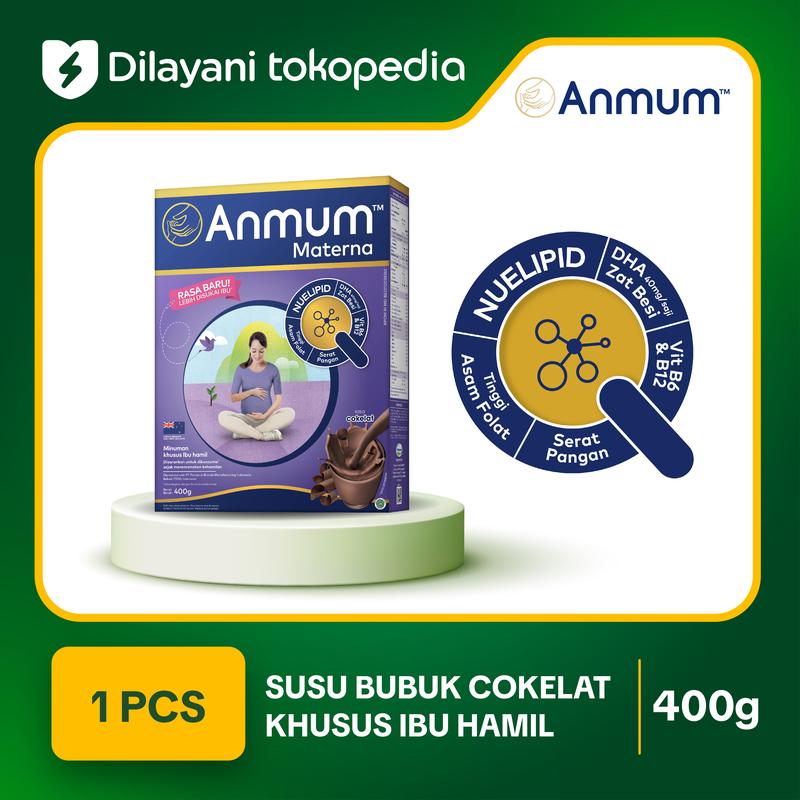 Anmum Materna Susu Bubuk Cokelat 400g - Susu Ibu Hamil / Perawatan ...