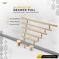 Promo Tarikan Laci Tabung Tube Bar Gold Minimalis Drawer Pull Handle ...