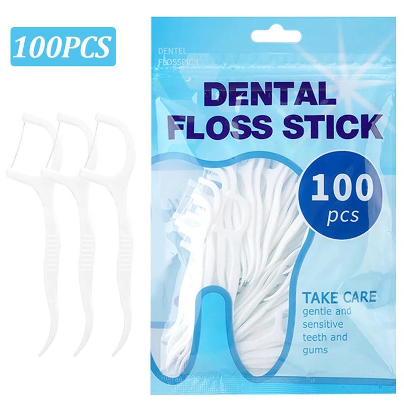 Disposable Dental Floss Stick Portable Dental Floss PicksCleaning ...