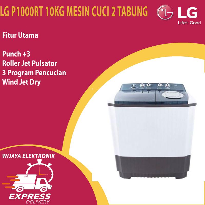 LG P1000RT 10kg Mesin Cuci 2 Tabung LG - Shop | Tokopedia
