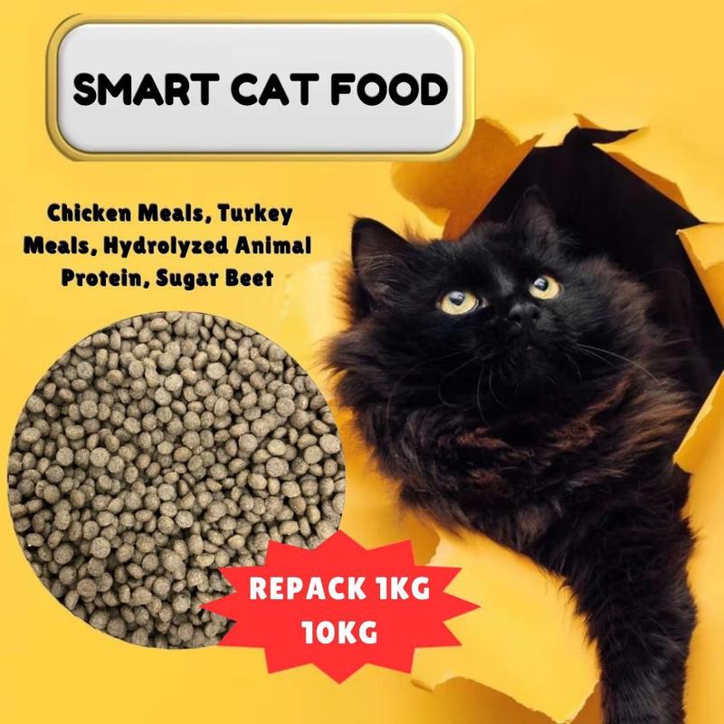 SMART CAT FOOD (CHICKEN & TURKEY) 500GM 1KG & 10KG - TikTok Shop Malaysia