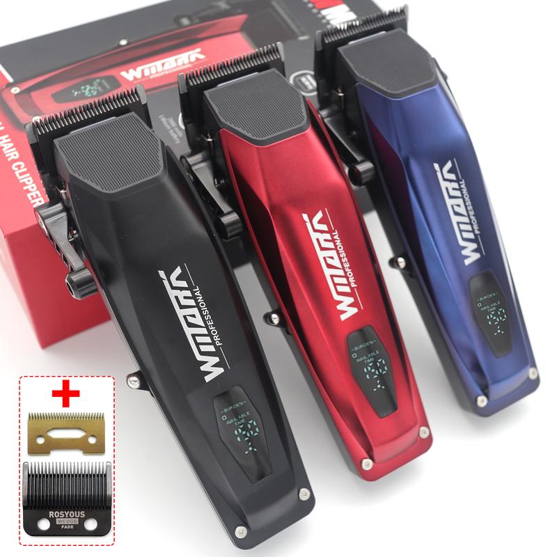 WMARK NG-125 Professional Hair Clipper for Men LCD Display Ceramic ...