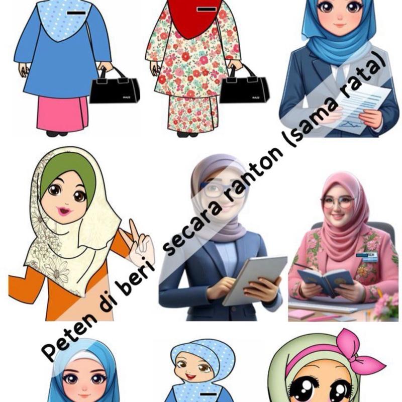 15pcs Topper guru muslimah tanpa tulisan (Gambar guru muslimah - TikTok ...