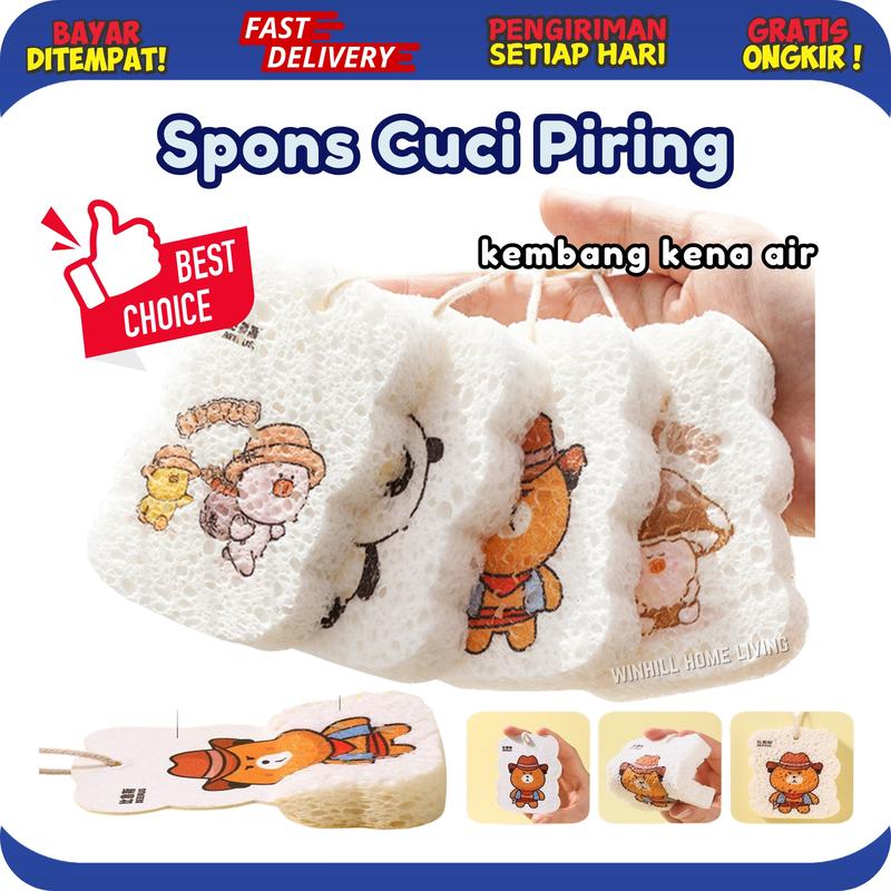WHL Spons Busa Karakter Gepeng Mekar Ajaib Cuci Piring Character - Shop ...