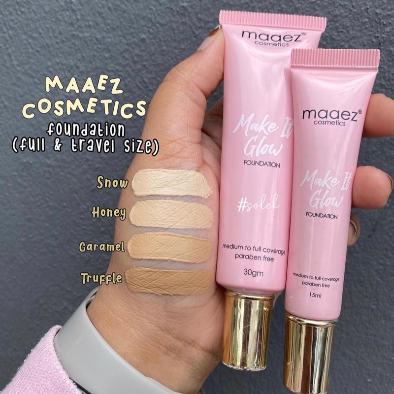MAAEZ FOUNDATION MAKE IT GLOW 30g ORIGINAL 200% Full Coverag - TikTok ...