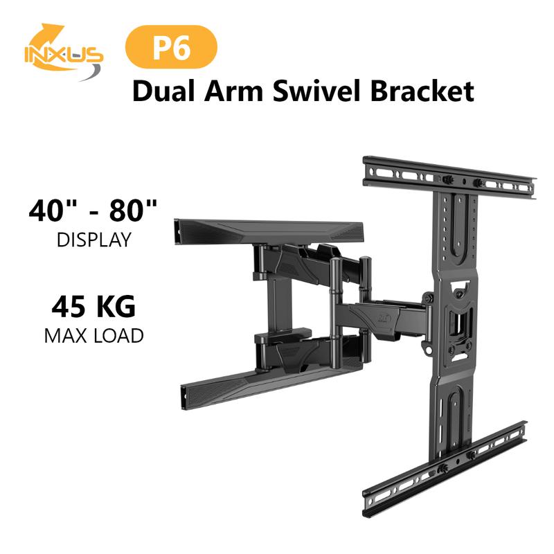 NBP6 / Double Arm Wall Mount TV Bracket / Size 45" - 75" TV Mount ...