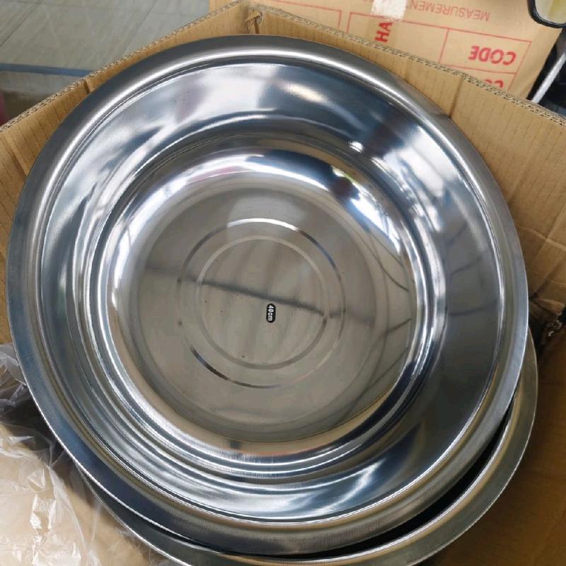 Baskom besar stainless ukuran 40 cm wadah serbaguna - Shop | Tokopedia