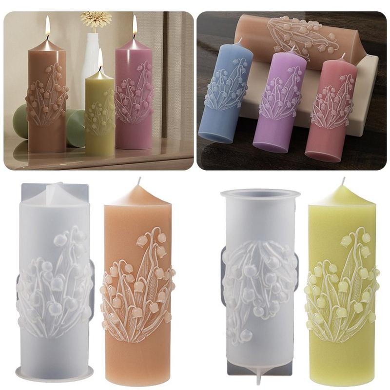 Acuan Lilin Silinder 3D Lily of The Valley, Bekalan Perkahwinan ...