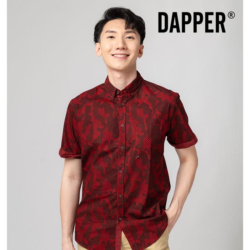 Dapper | Red and Brown Casual Buttoned Up Collared Shirt - TX8075F ...