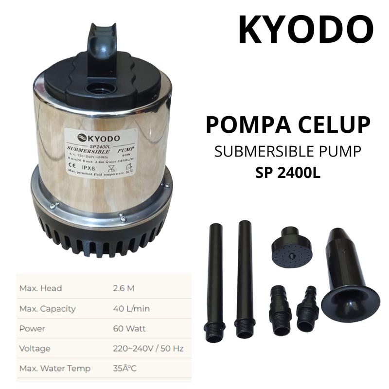 KYODO pompa celup punp pompa kolam ikan pump SP 2400L - Shop | Tokopedia