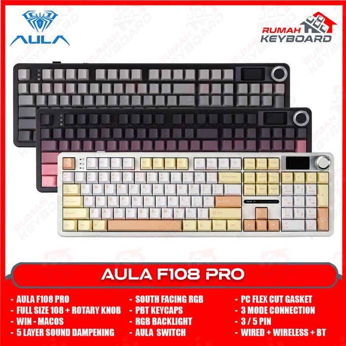 Promo AULA F108 PRO - Full Size - TFT Display Screen - South Facing ...