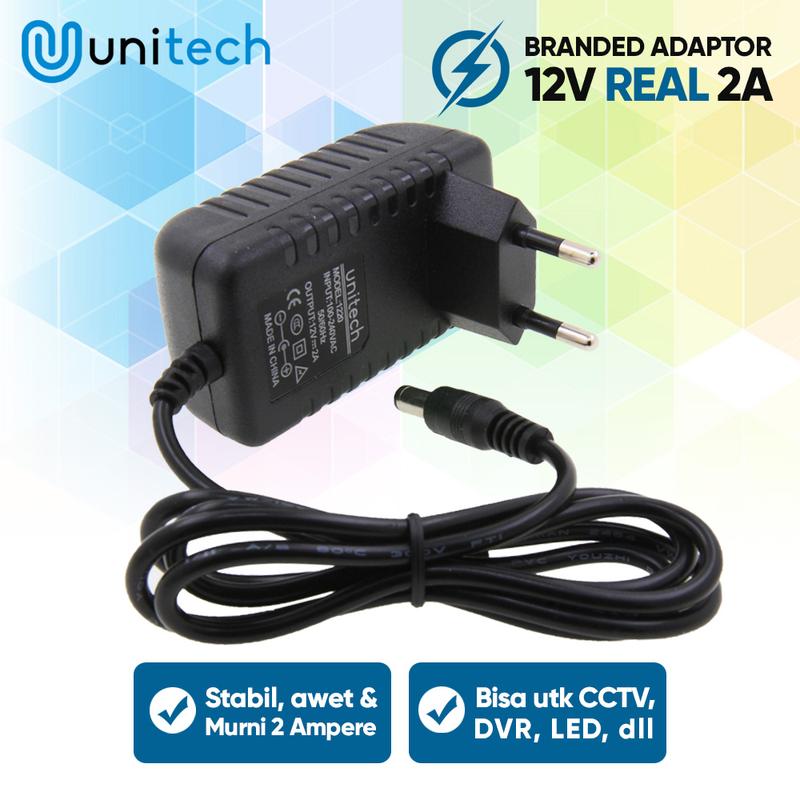 Adaptor Charger Universal 12V 2A Unitech Real Capacity untuk - Shop ...