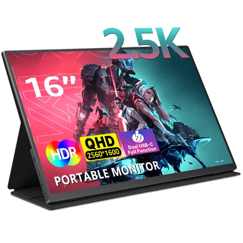 16" 2.5K Portable Monitor, 2560x1600 QHD IPS Display 123% sRGB - TikTok ...