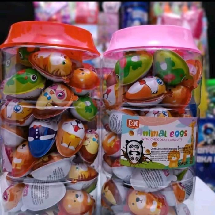 Permen DSM Animal Eggs Toples Isi 60 Pcs - Shop | Tokopedia