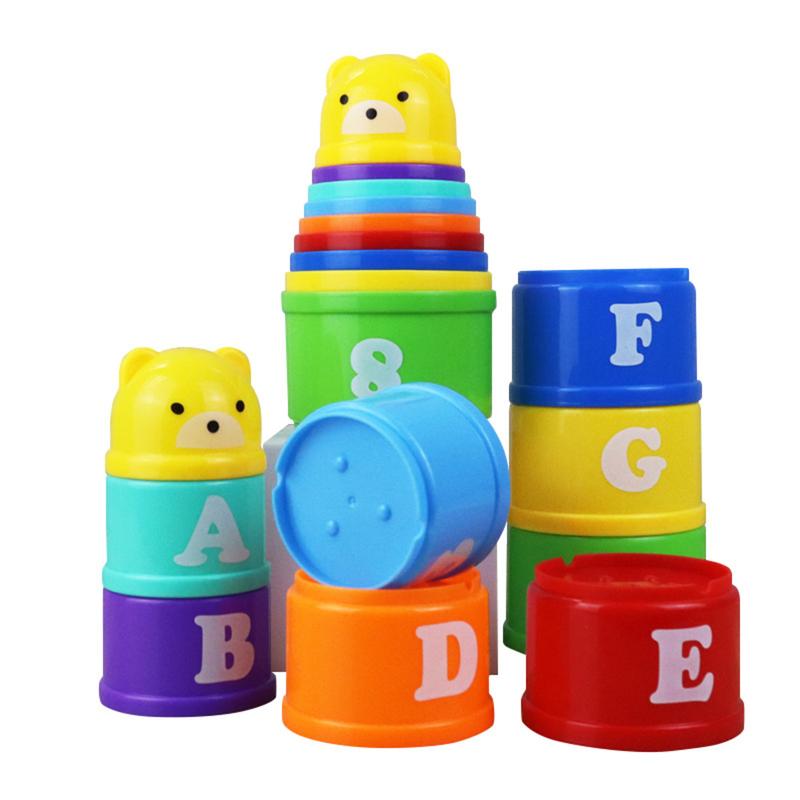 9 Pcs Newborn Baby Stacking Cups Towers Infant Stacking Blocks - TikTok ...