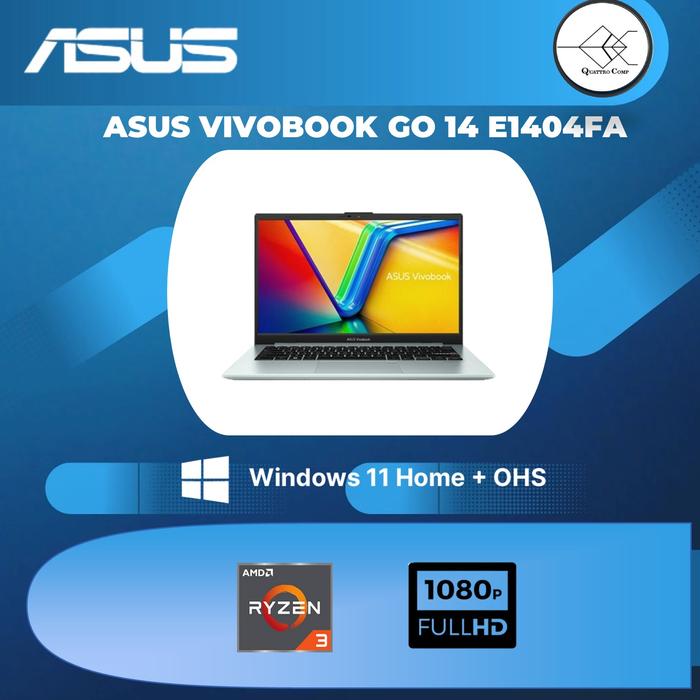 Promo ASUS VIVOBOOK GO 14 E1404FA RYZEN 3 7320 8GB 256GB W11+OHS+M365B ...