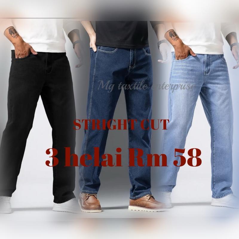 Men,s stright cut Zip fly denim pants 4 wash kain soft quality - TikTok ...